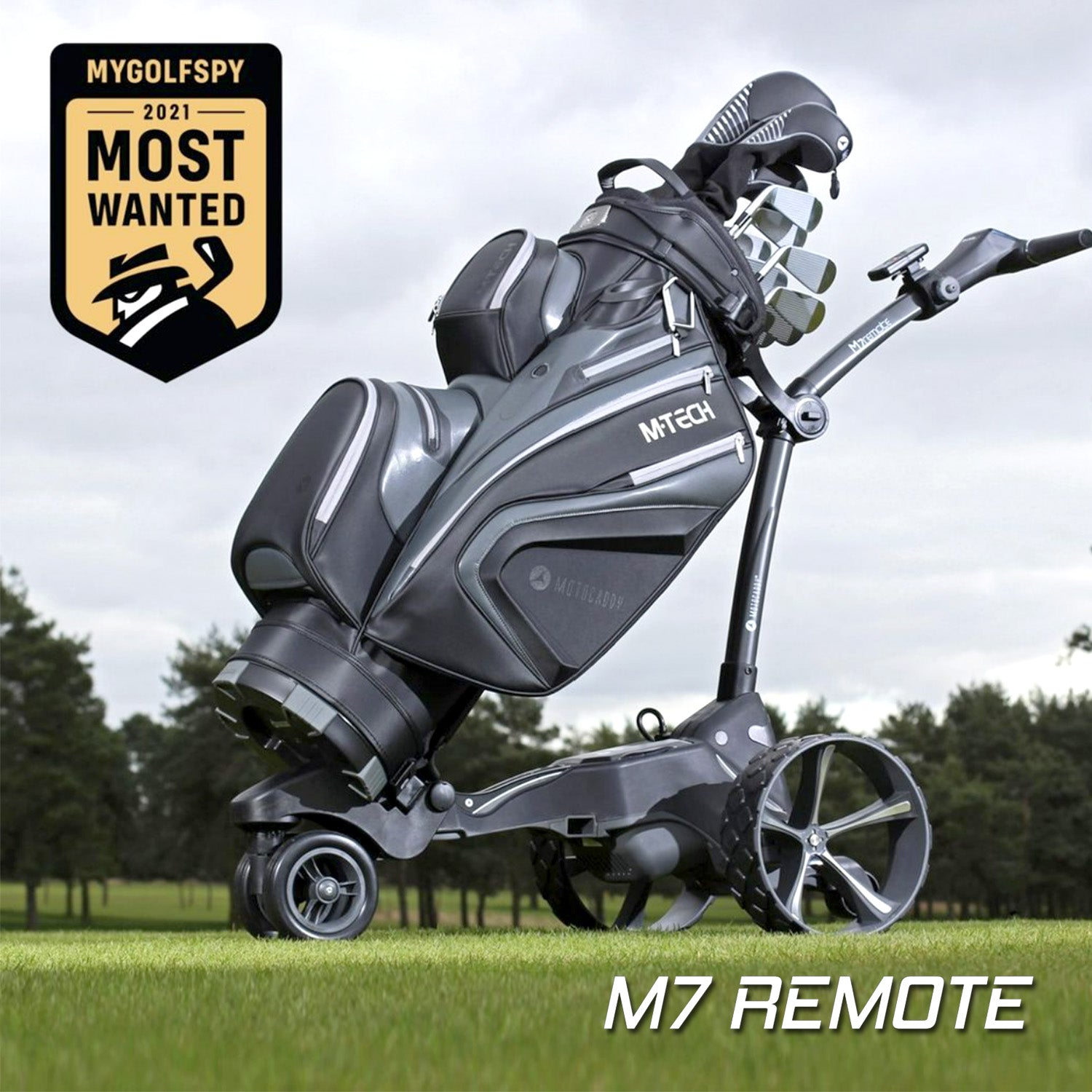 Motocaddy M7 Remote Electric Golf Trolley - The Golfather Ltd.